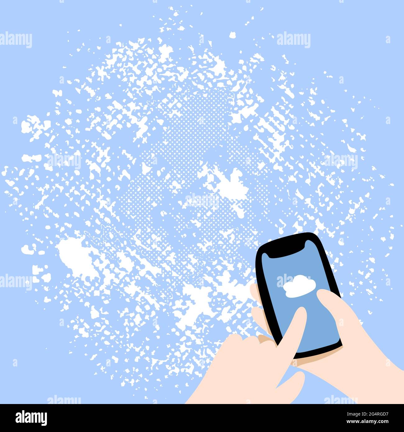 Person looking map computer Stock Vector Images - Alamy