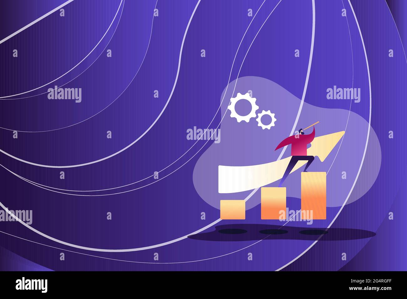 Colorful Image Displaying Progress Abstract Leading Moving Forward ...