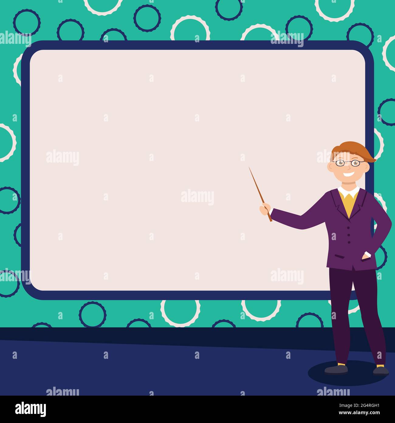 Abstract Professor Giving Lectures Explaining Reporting Concept ...