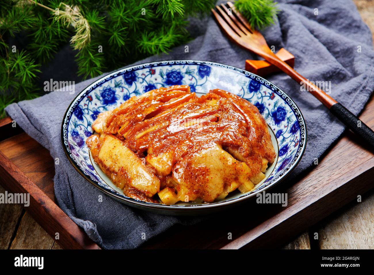 Steamed pork with rice flour Stock Photo - Alamy