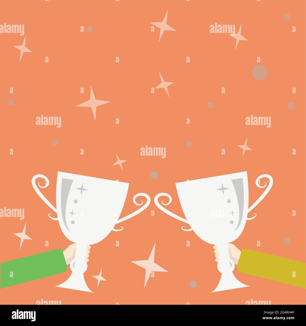 Abstract Victory Reward Ceremony Celebrating New Winner Concept ...