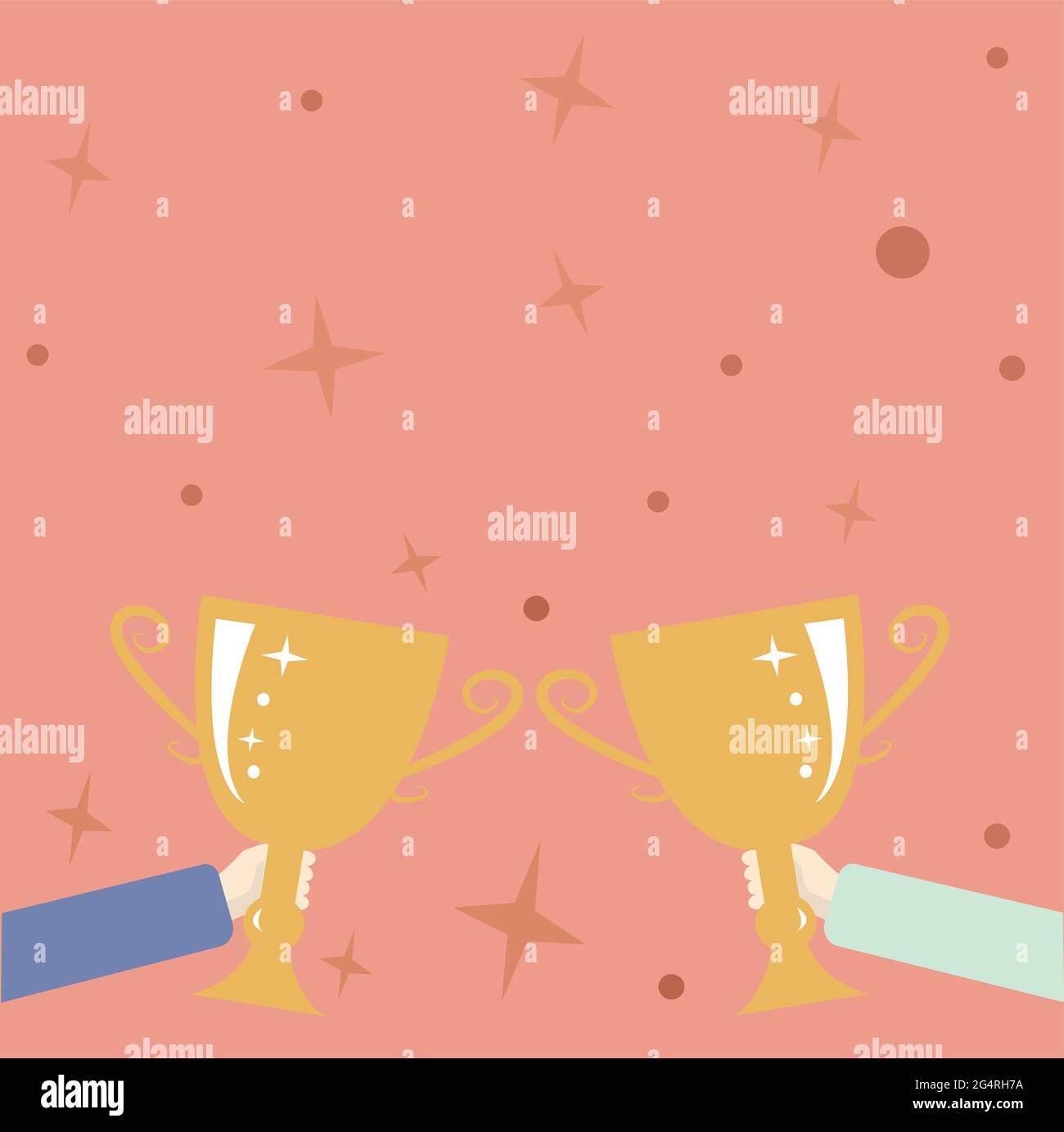 Abstract Victory Reward Ceremony Celebrating New Winner Concept ...