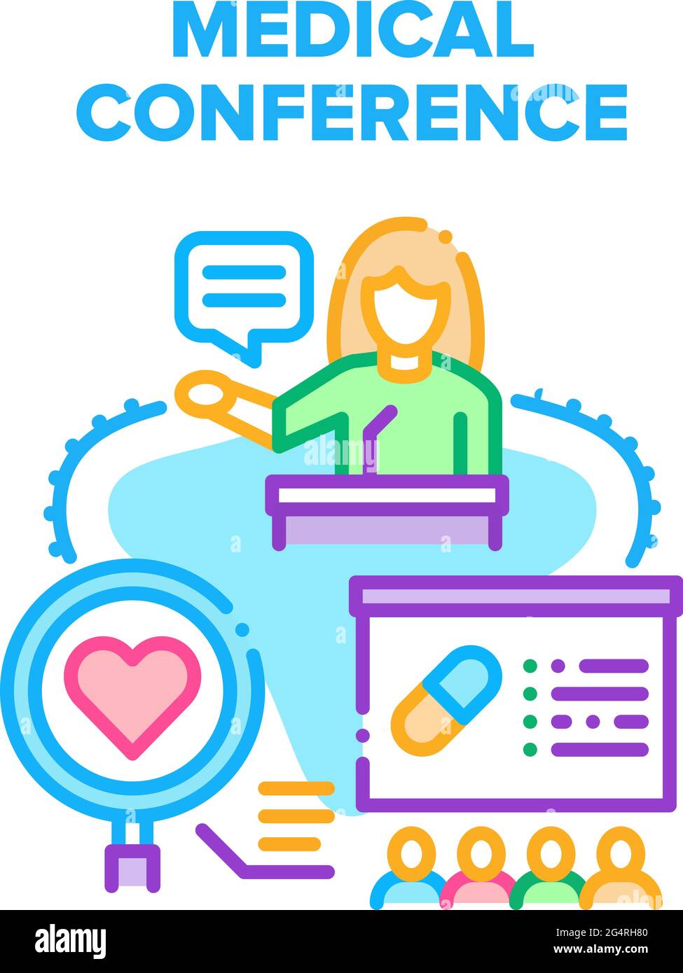 Medical Conference Meeting Vector Concept Color Stock Vector Image ...