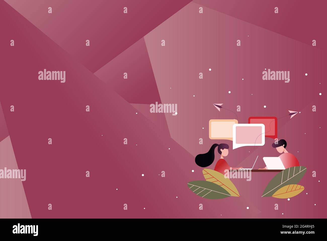 Abstract Conversation Interview Global Connectivity Concept Exchanging ...