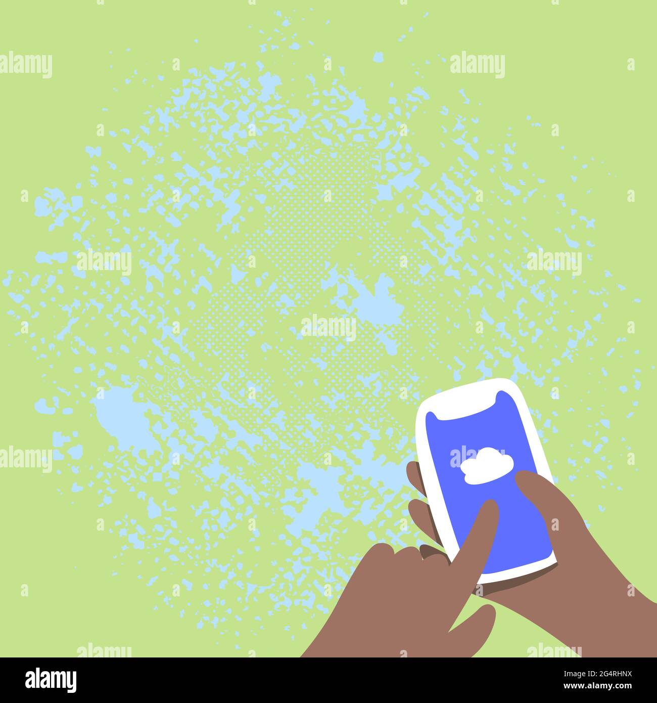 Abstract Spreading Message Online Global Connectivity Concepts Mobile ...