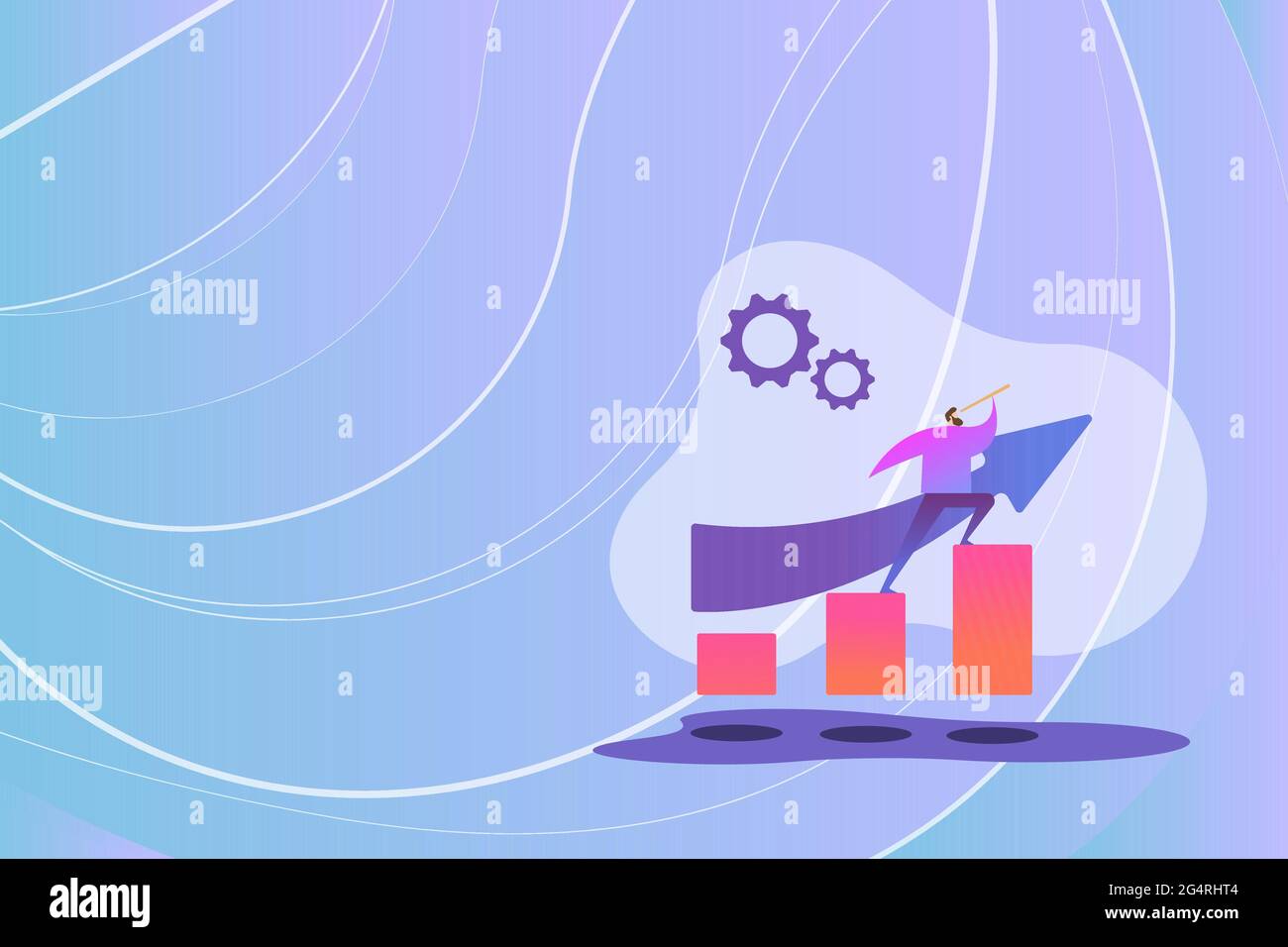 Colorful Image Displaying Progress Abstract Leading Moving Forward ...