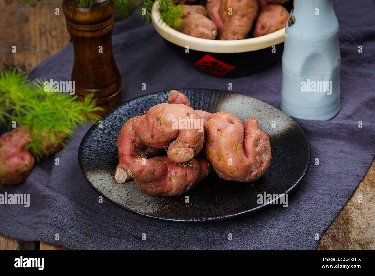 A knot in sweet potato Stock Photo - Alamy