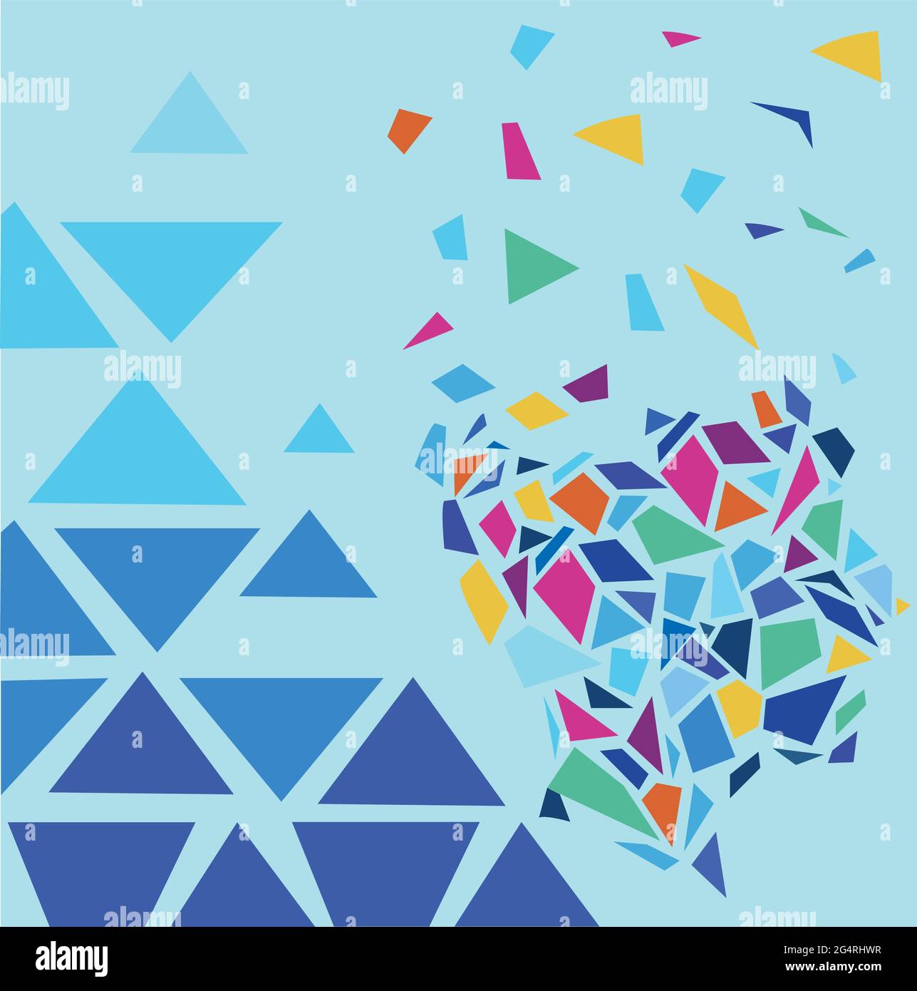 Colorful Wallpaper Image Shatter Effect Design Geometric Pattern ...