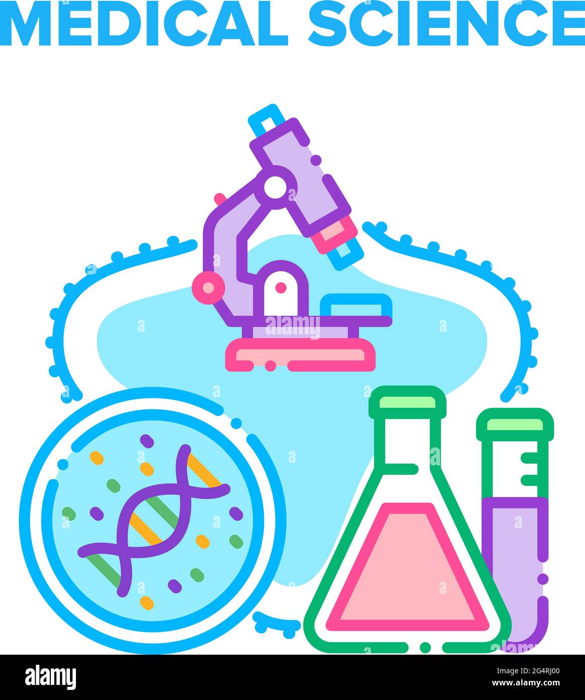 Medical Science Vector Concept Color Illustration Stock Vector Image ...