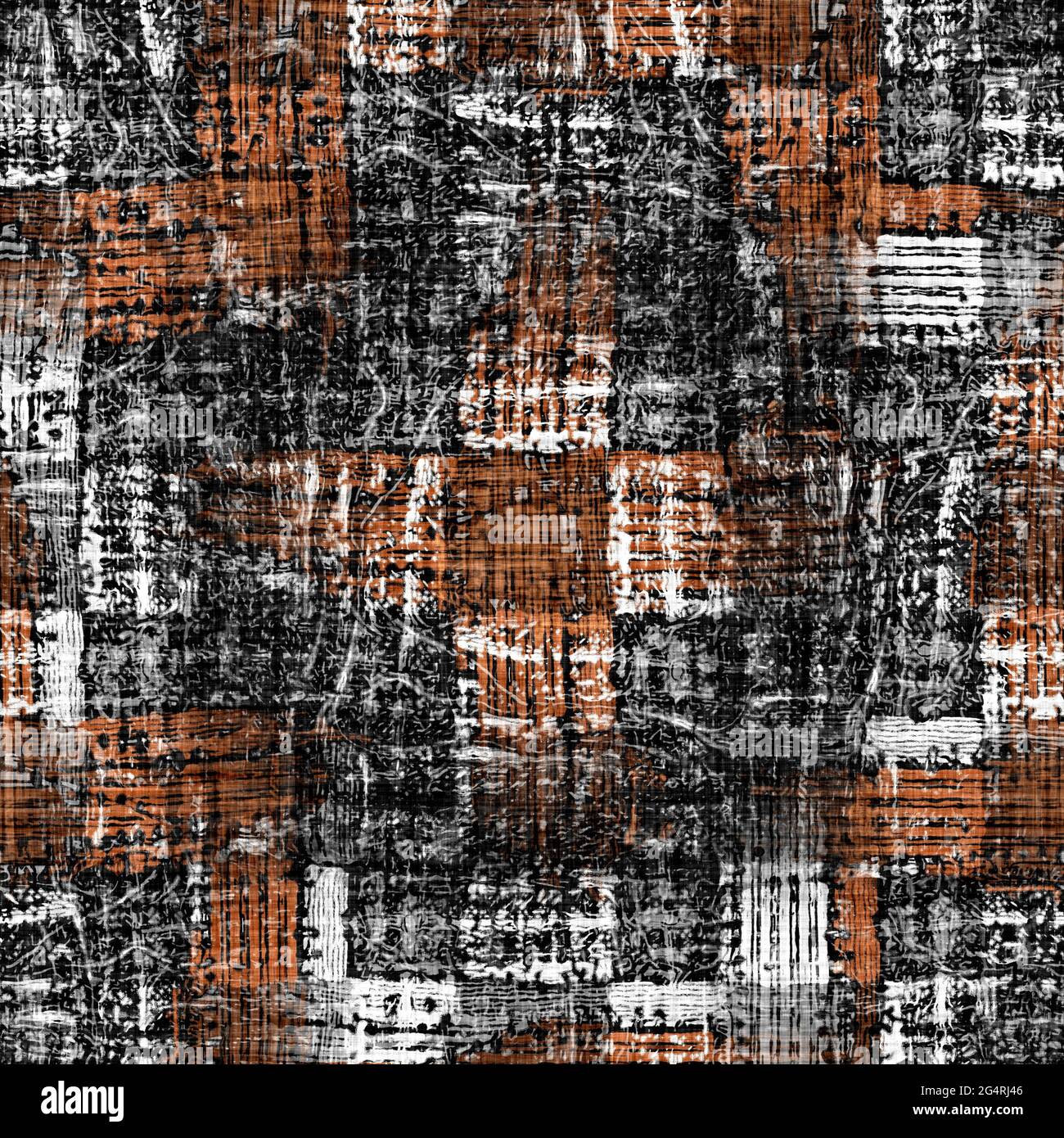 Seamless black white woven cloth geometric linen texture. Two tone ...