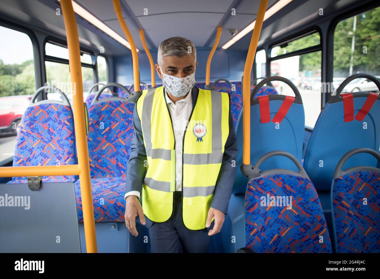 Mayor of London Sadiq Khan visits Perivale Bus Depot, London, for the ...