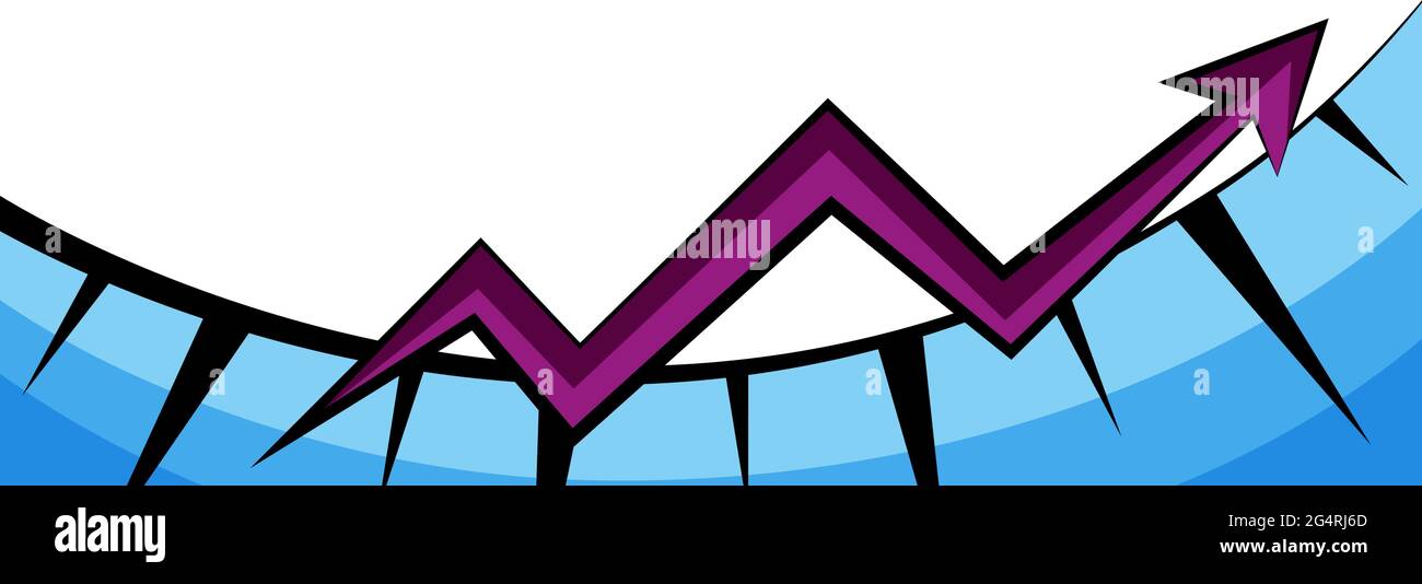 Abstract Graph Presenting Progress Moving Forward Improving Concept ...