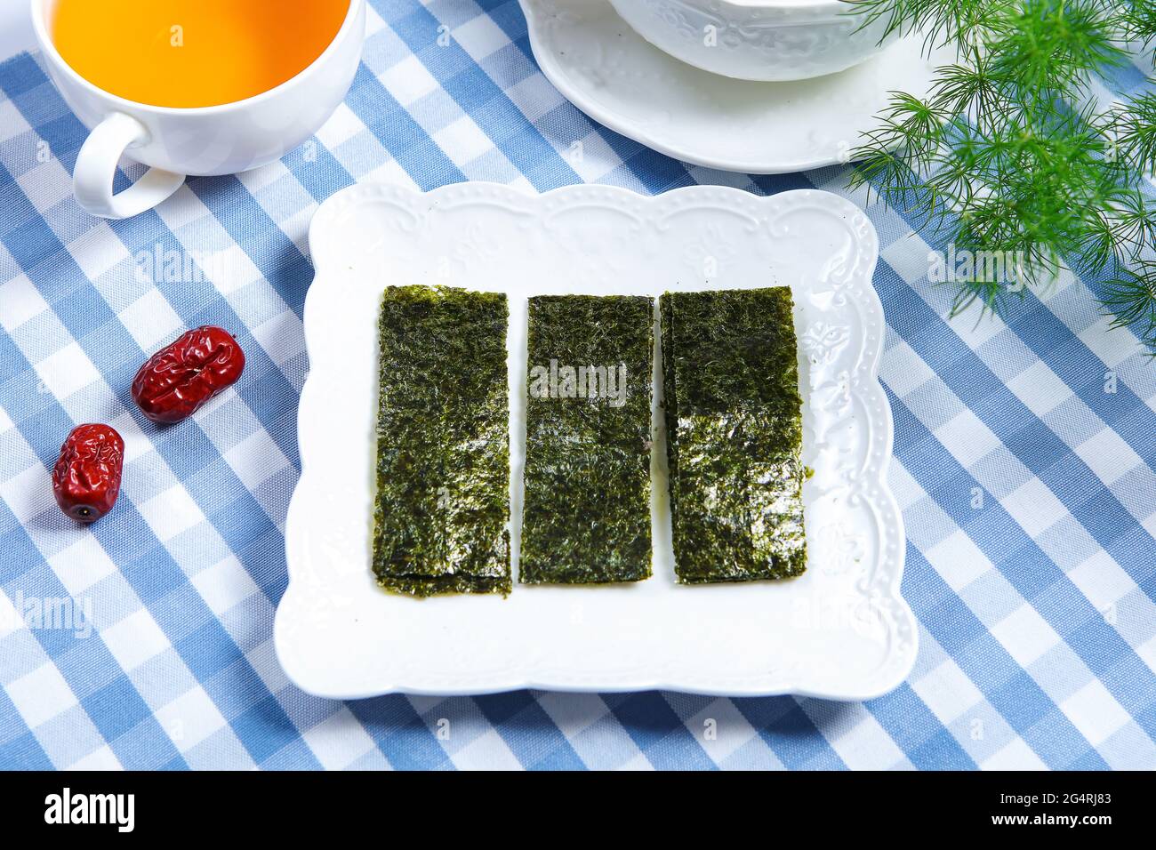 Seaweed delicious afternoon tea Stock Photo - Alamy