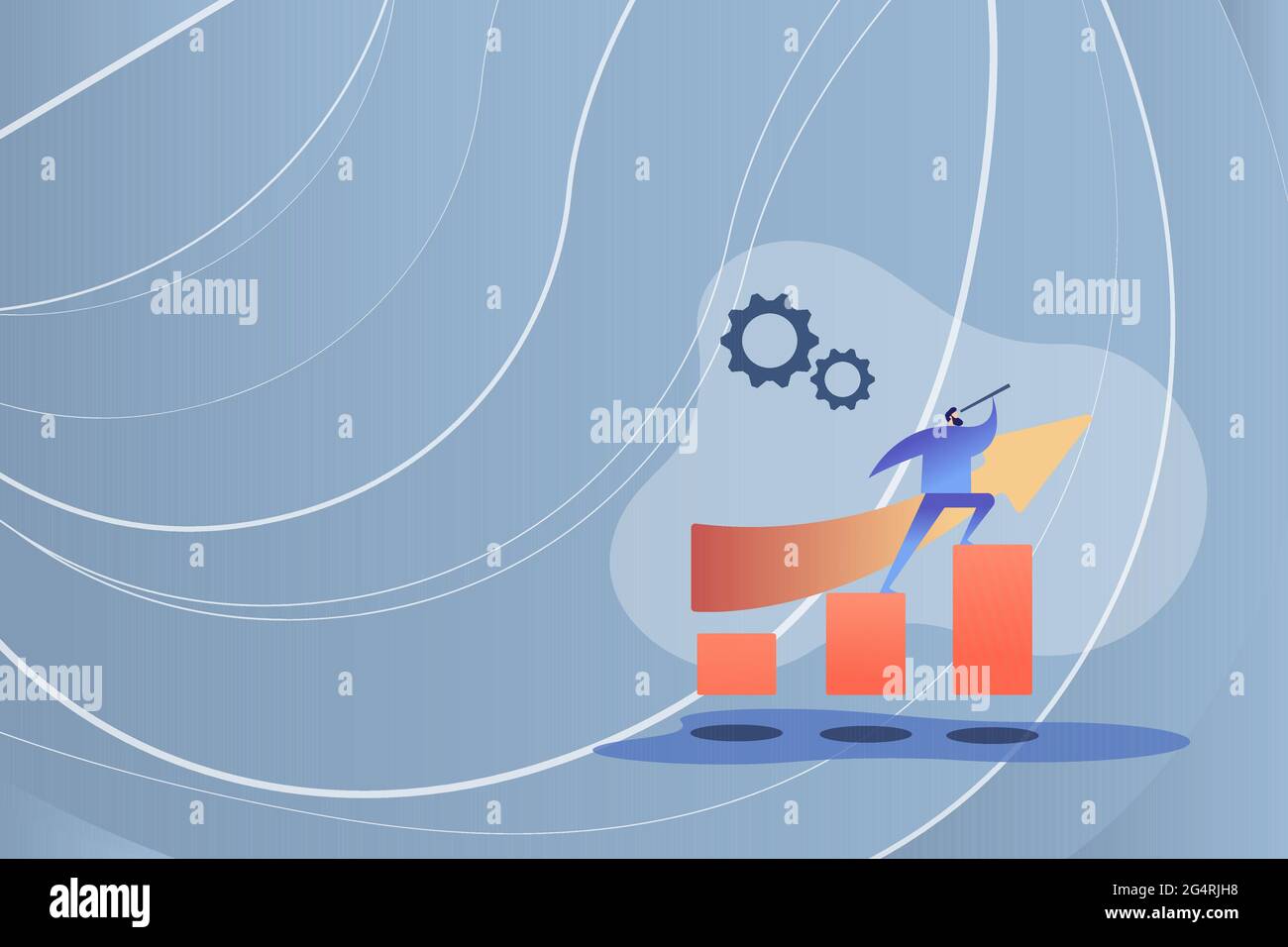 Colorful Image Displaying Progress Abstract Leading Moving Forward ...