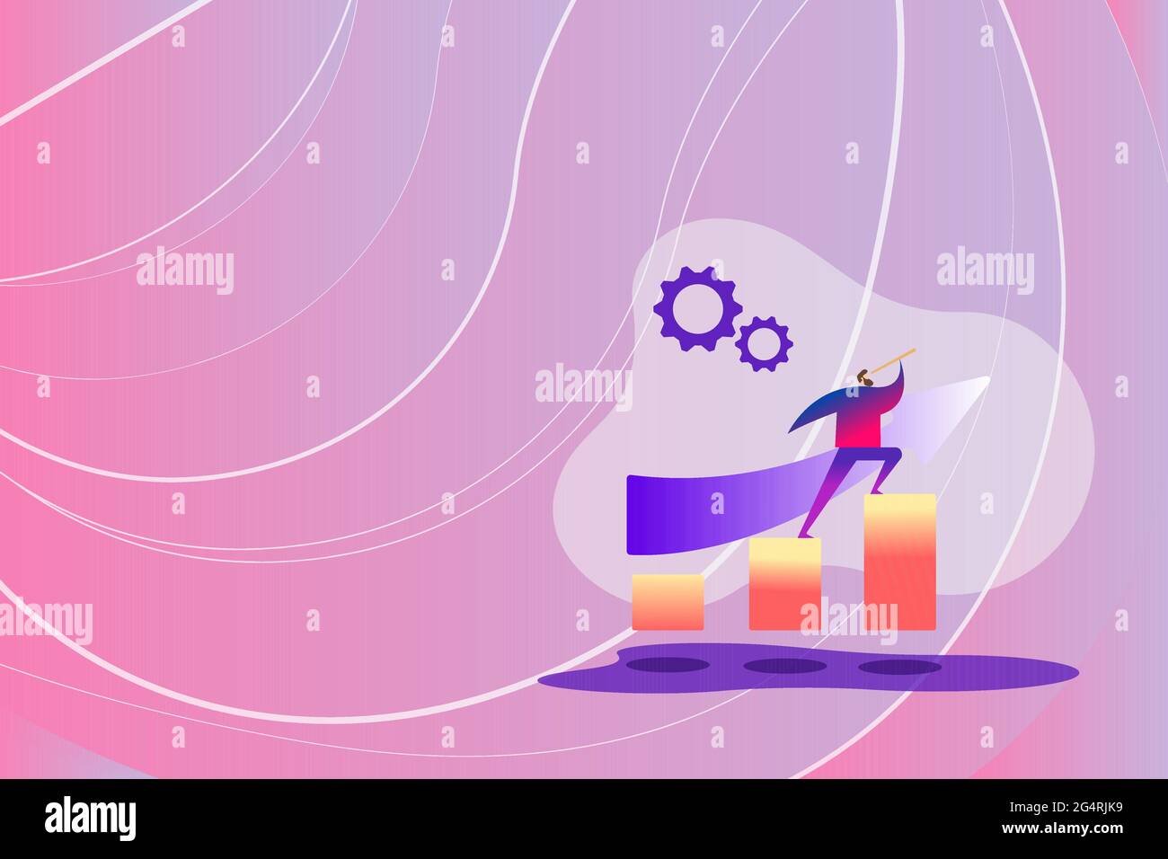 Colorful Image Displaying Progress Abstract Leading Moving Forward ...