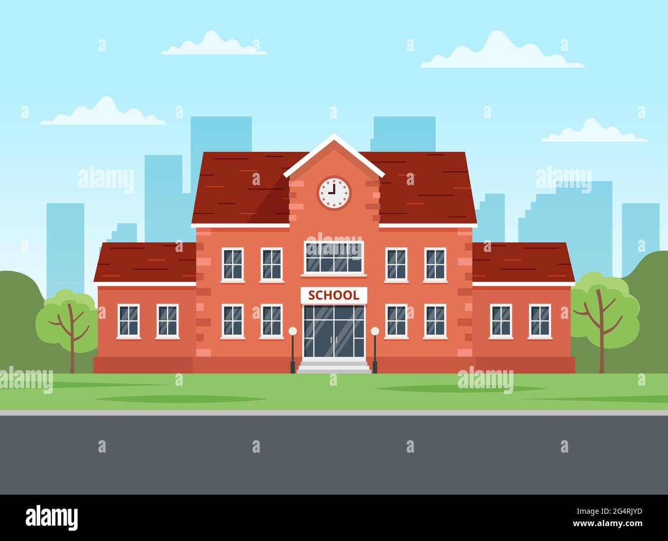 School Flat Illustration