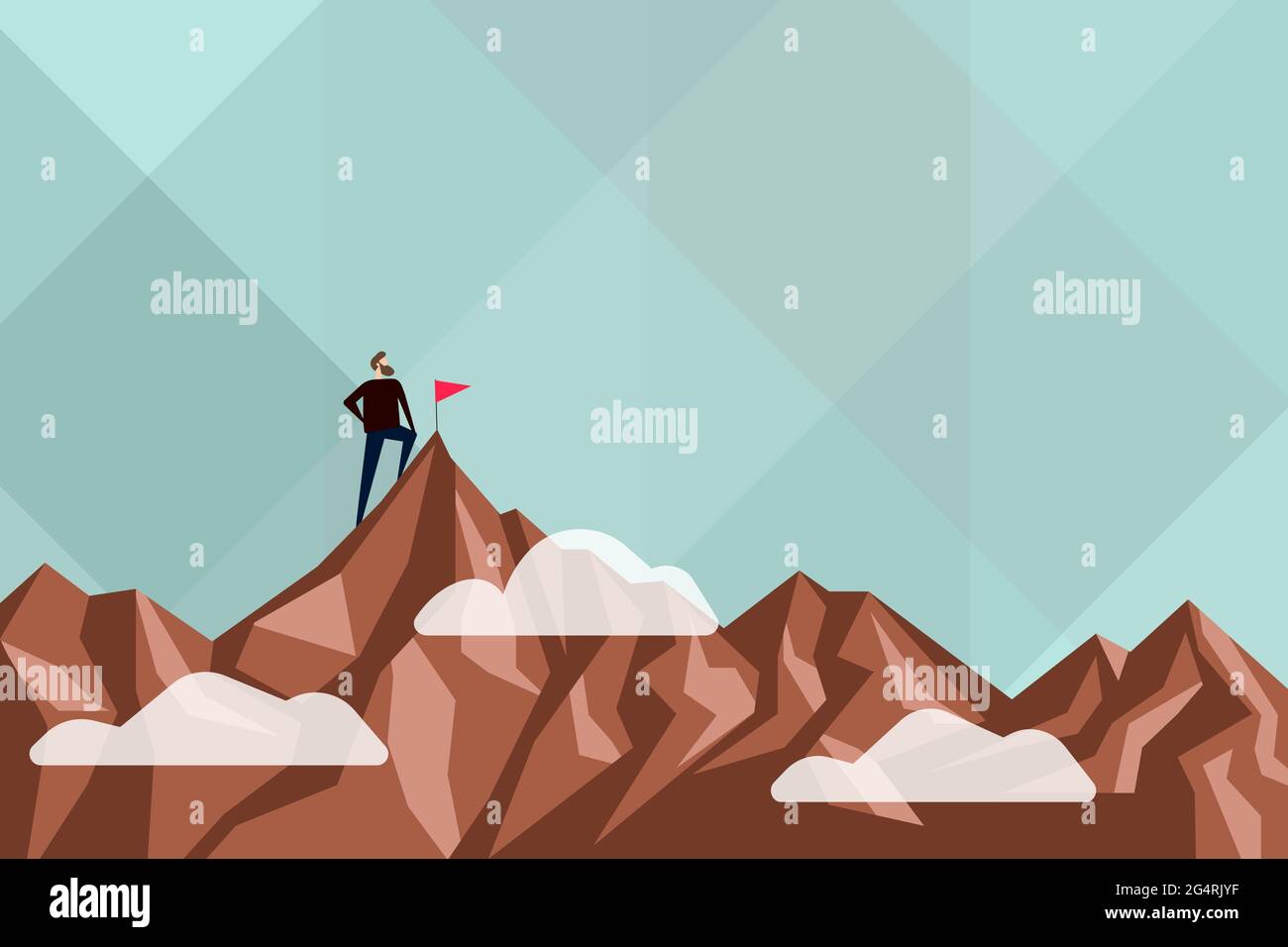 Abstract Reaching Achieving Goal Result Hard Work Concepts Colorful ...