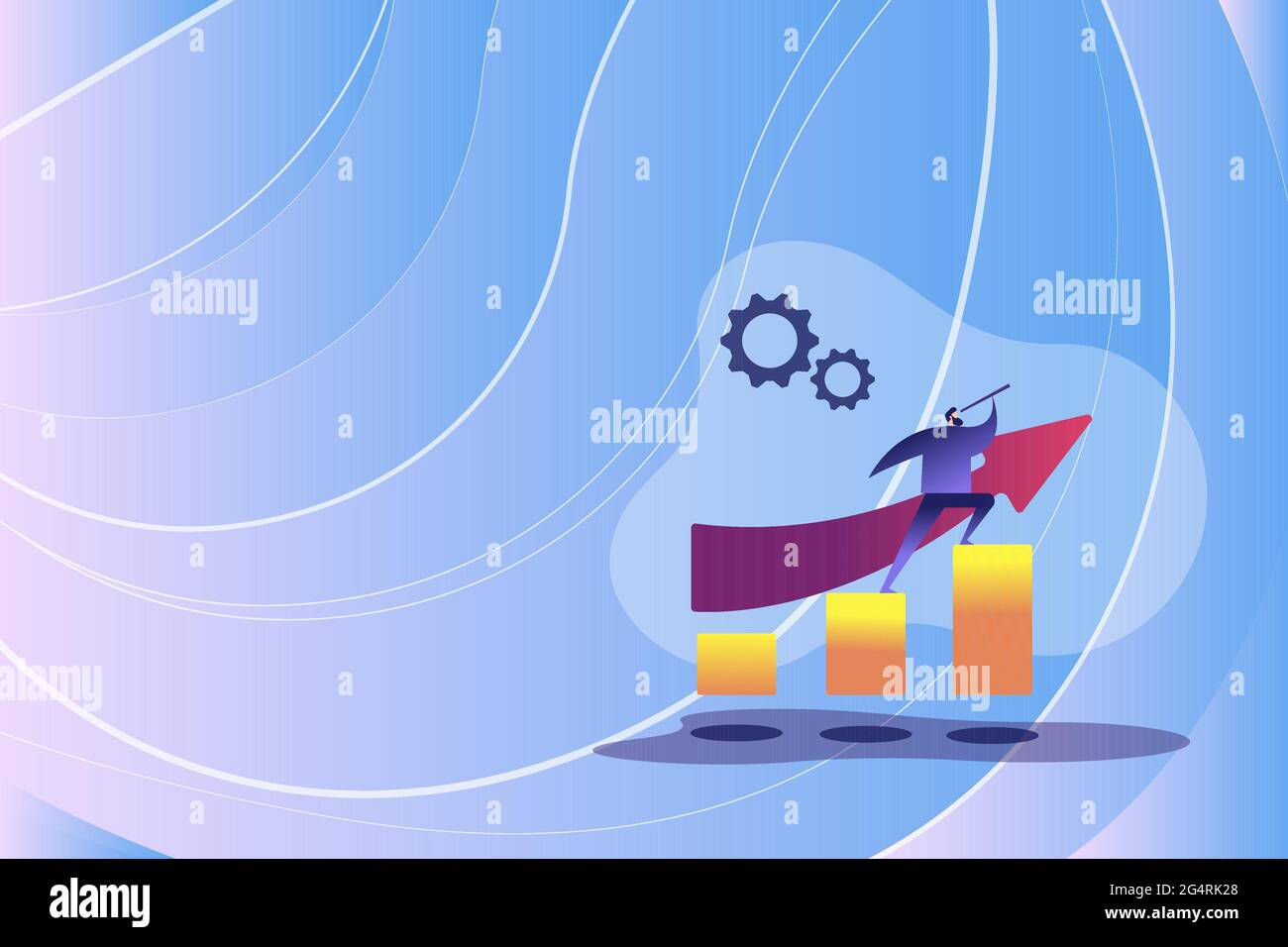 Colorful Image Displaying Progress Abstract Leading Moving Forward ...