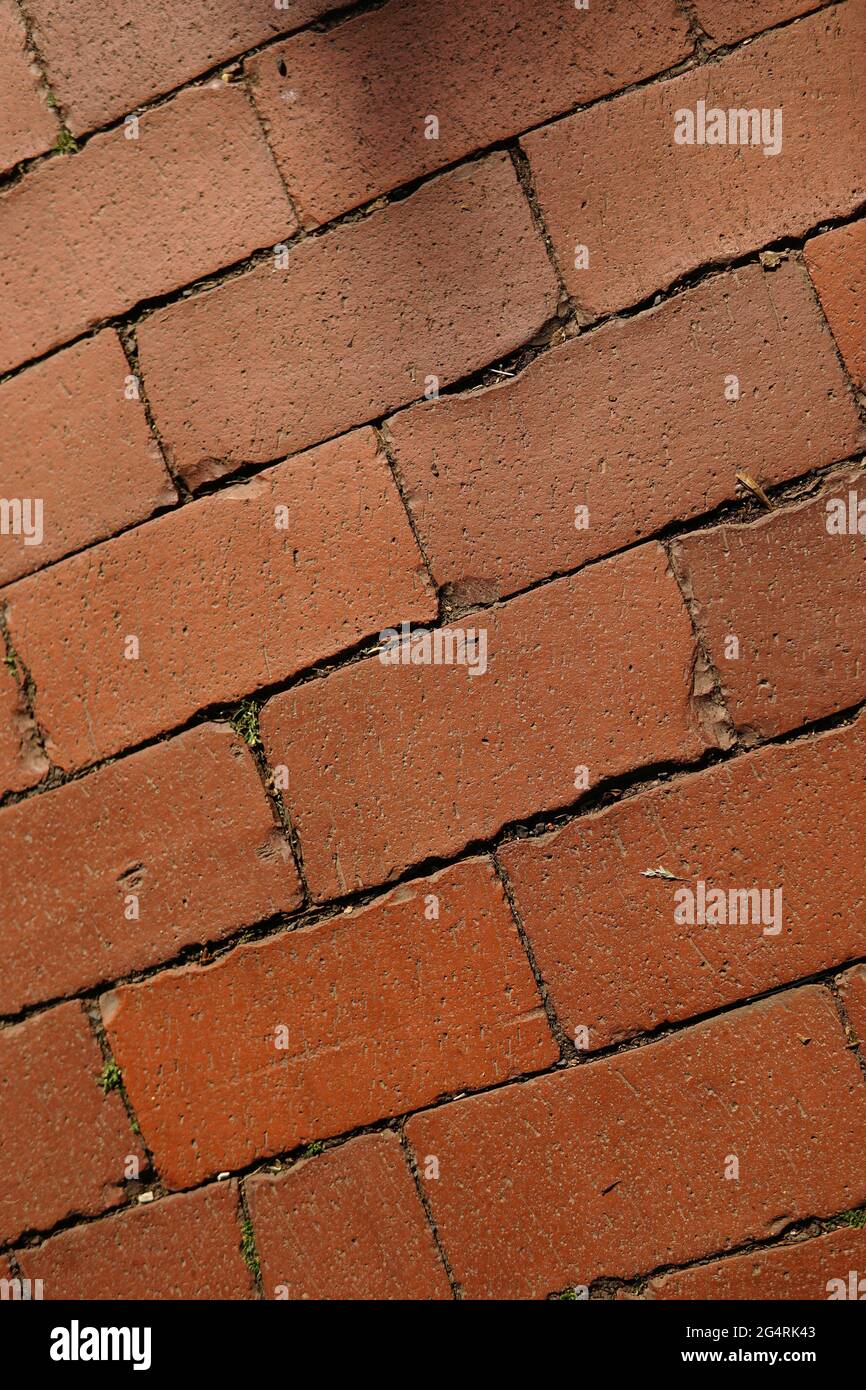 Closeup of red brick pavement background Stock Photo - Alamy