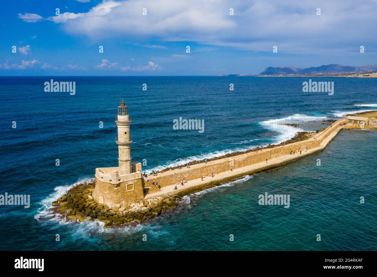 Picturesque old port of Chania. Landmarks of Crete island. Greece ...