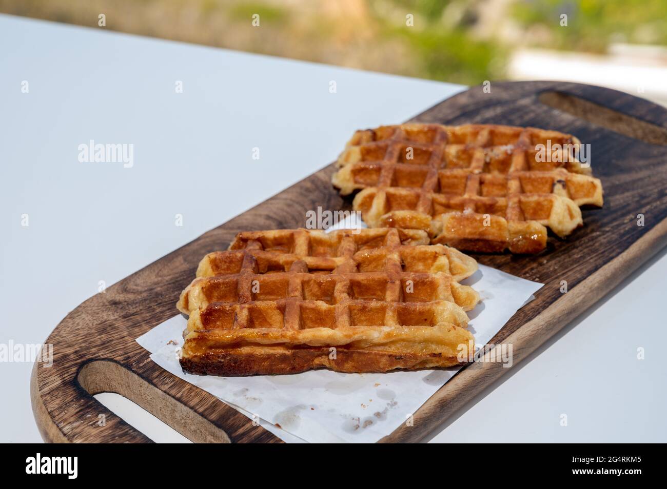 Belgian liege waffles brussels cafe hi-res stock photography and images ...