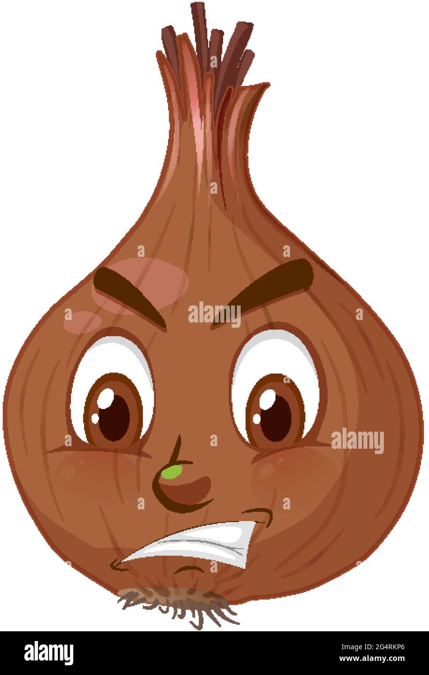 Onion cartoon character with facial expression illustration Stock ...