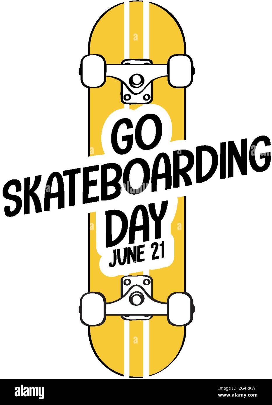 Go Skateboarding Day font on skateboard banner isolated illustration ...