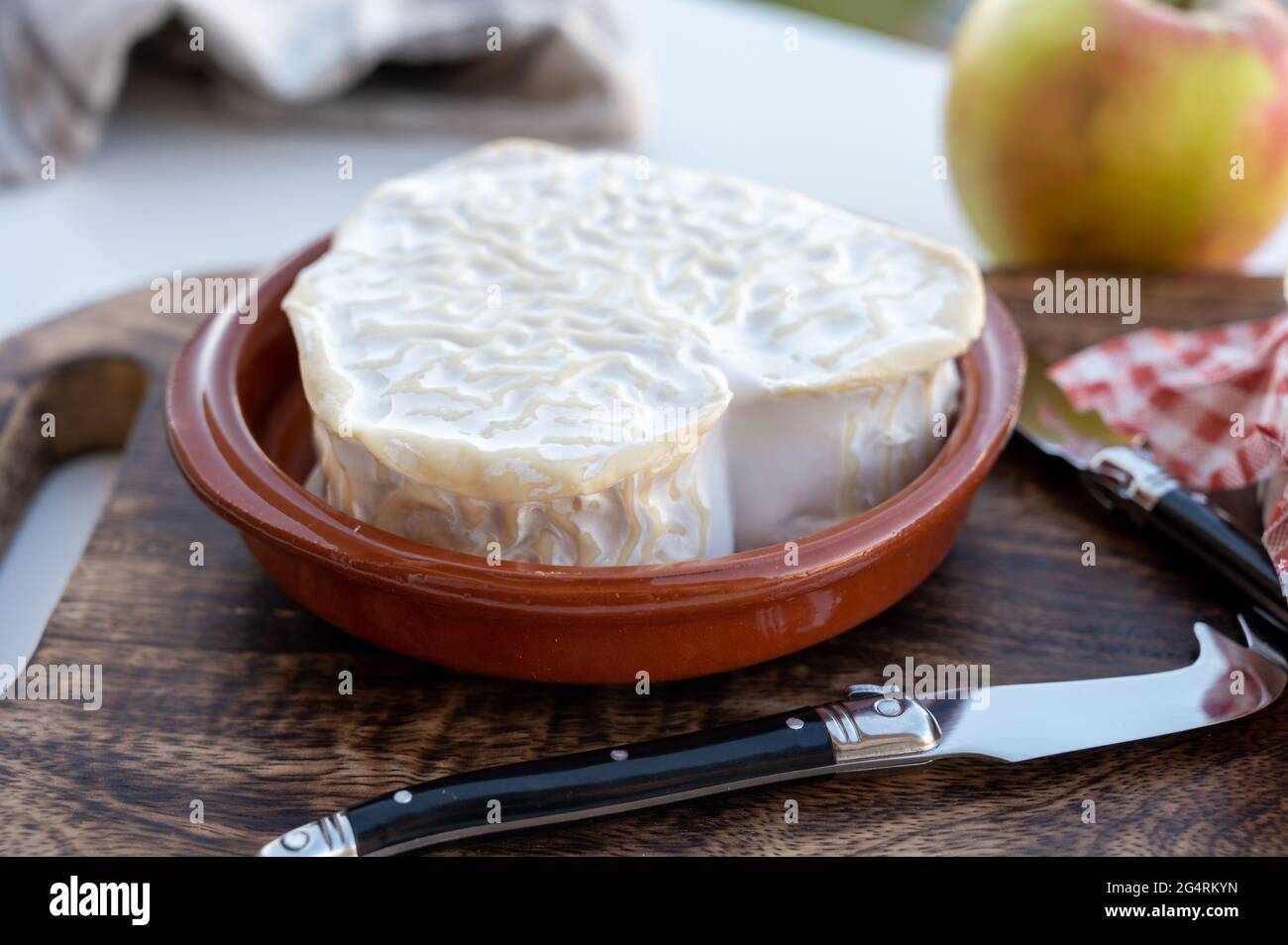 Cheese collection, French cheese from Normandy region, heart-shaped ...