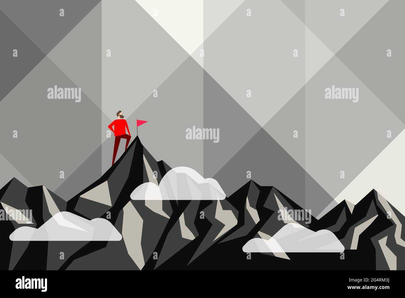 Abstract Reaching Achieving Goal Result Hard Work Concepts Colorful ...