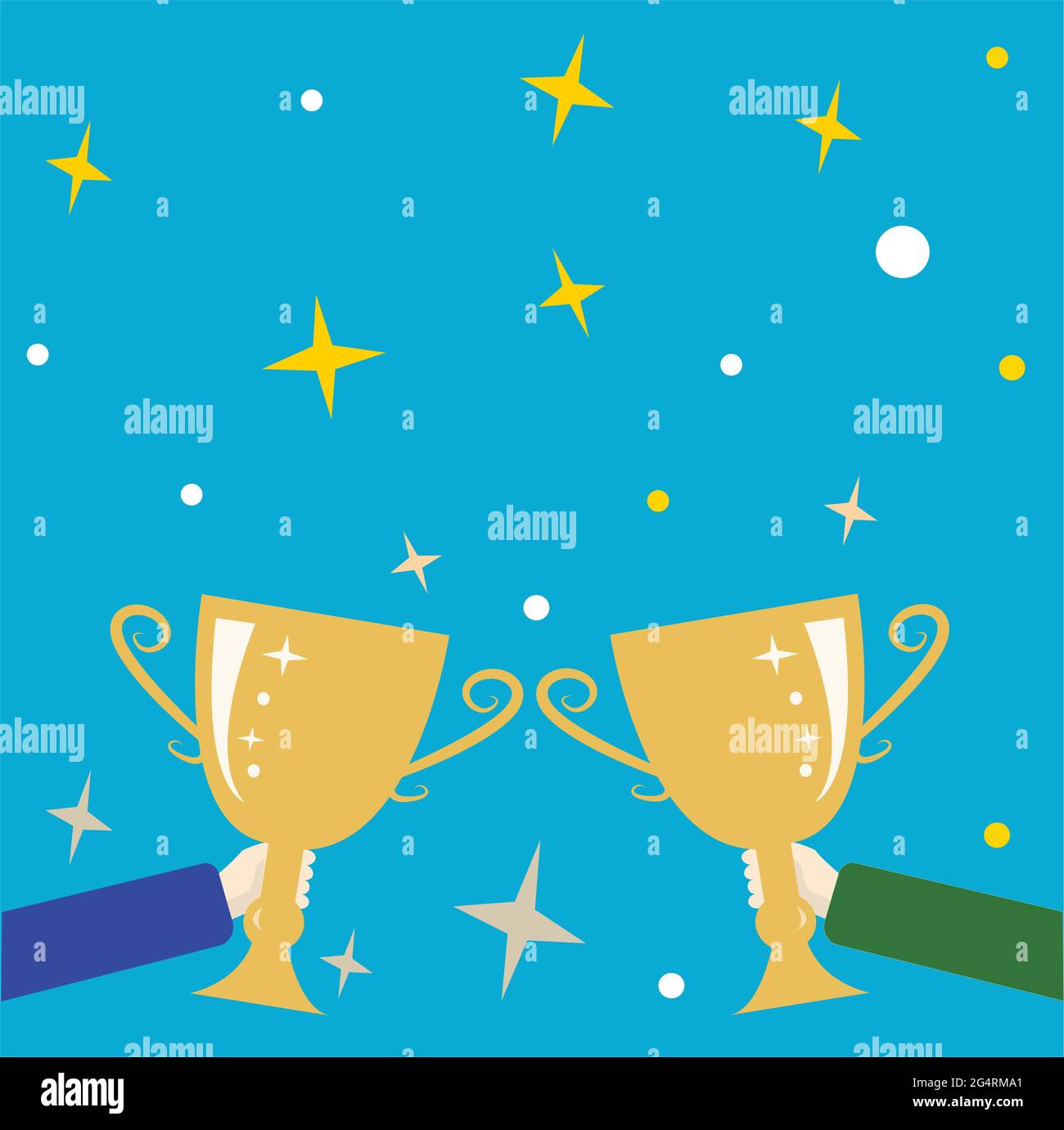 Abstract Victory Reward Ceremony Celebrating New Winner Concept ...