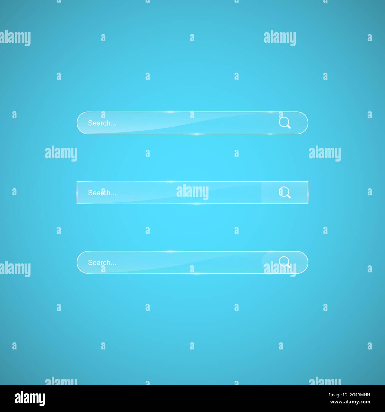 Search bar template. Vector web search illustration. Transparent glass ...
