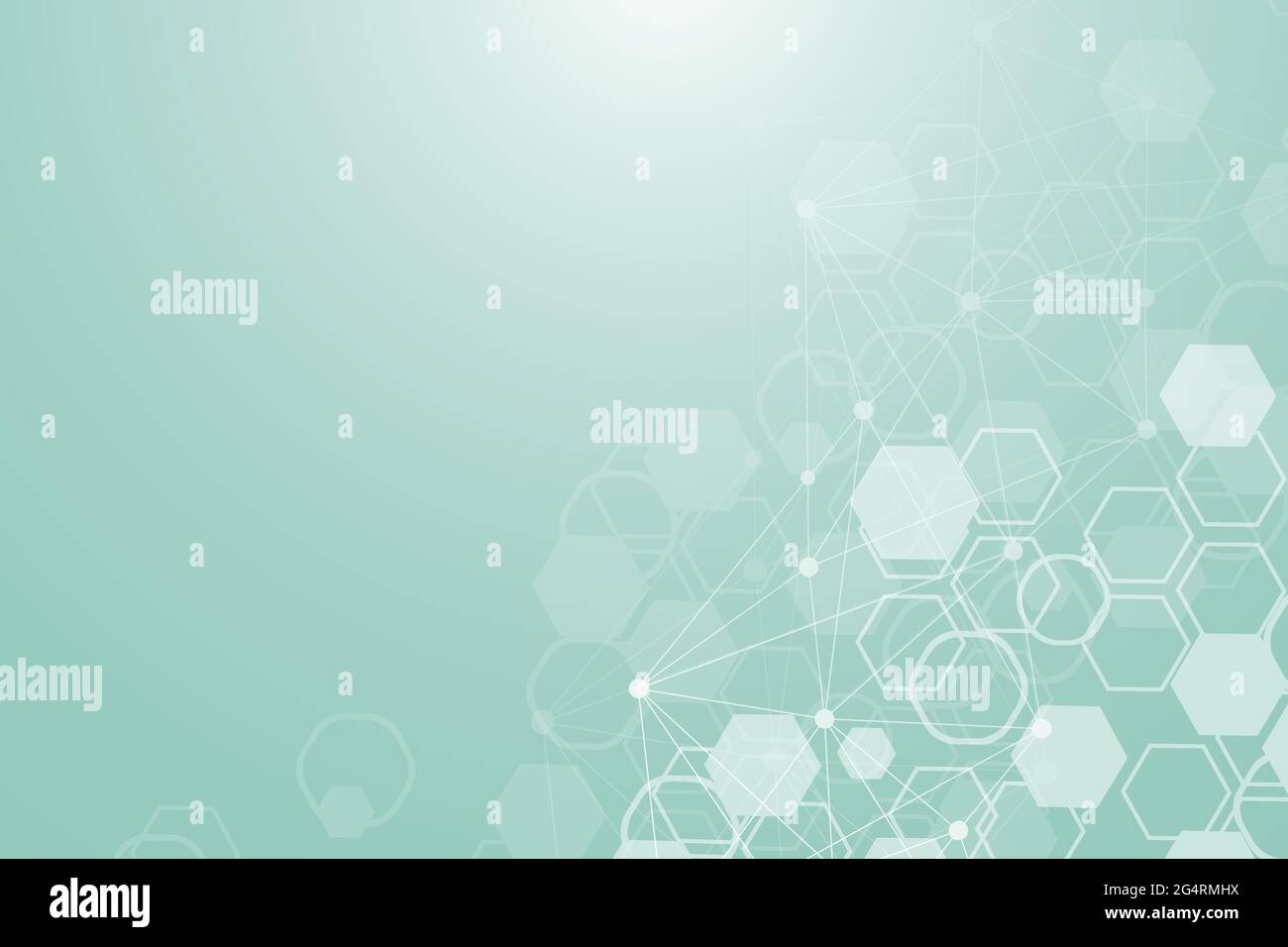 Hexagonal abstract background. Big Data Visualization. Global network ...