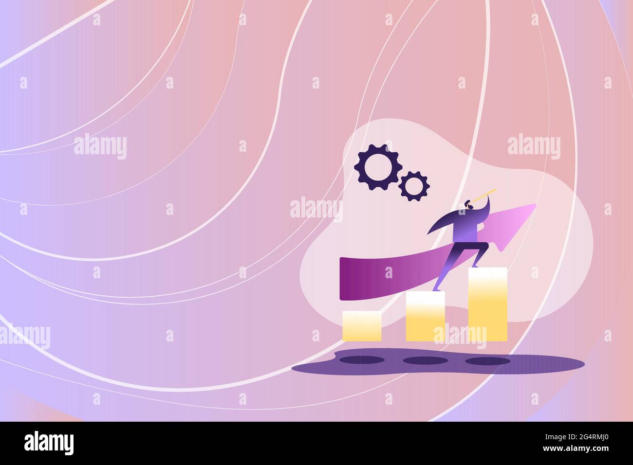 Colorful Image Displaying Progress Abstract Leading Moving Forward ...