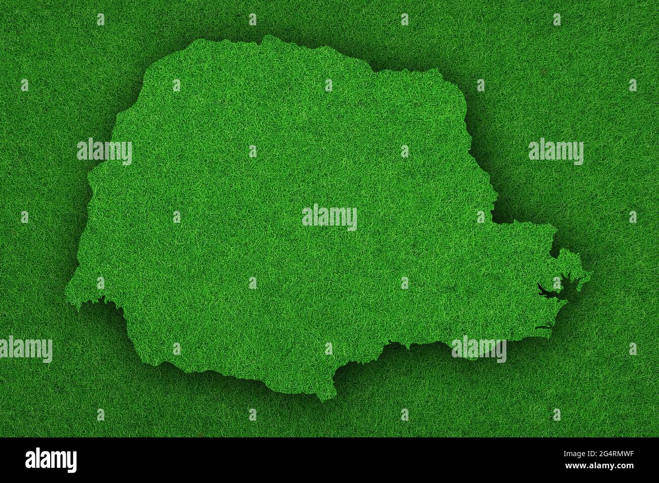 Map of Parana on green felt Stock Photo - Alamy