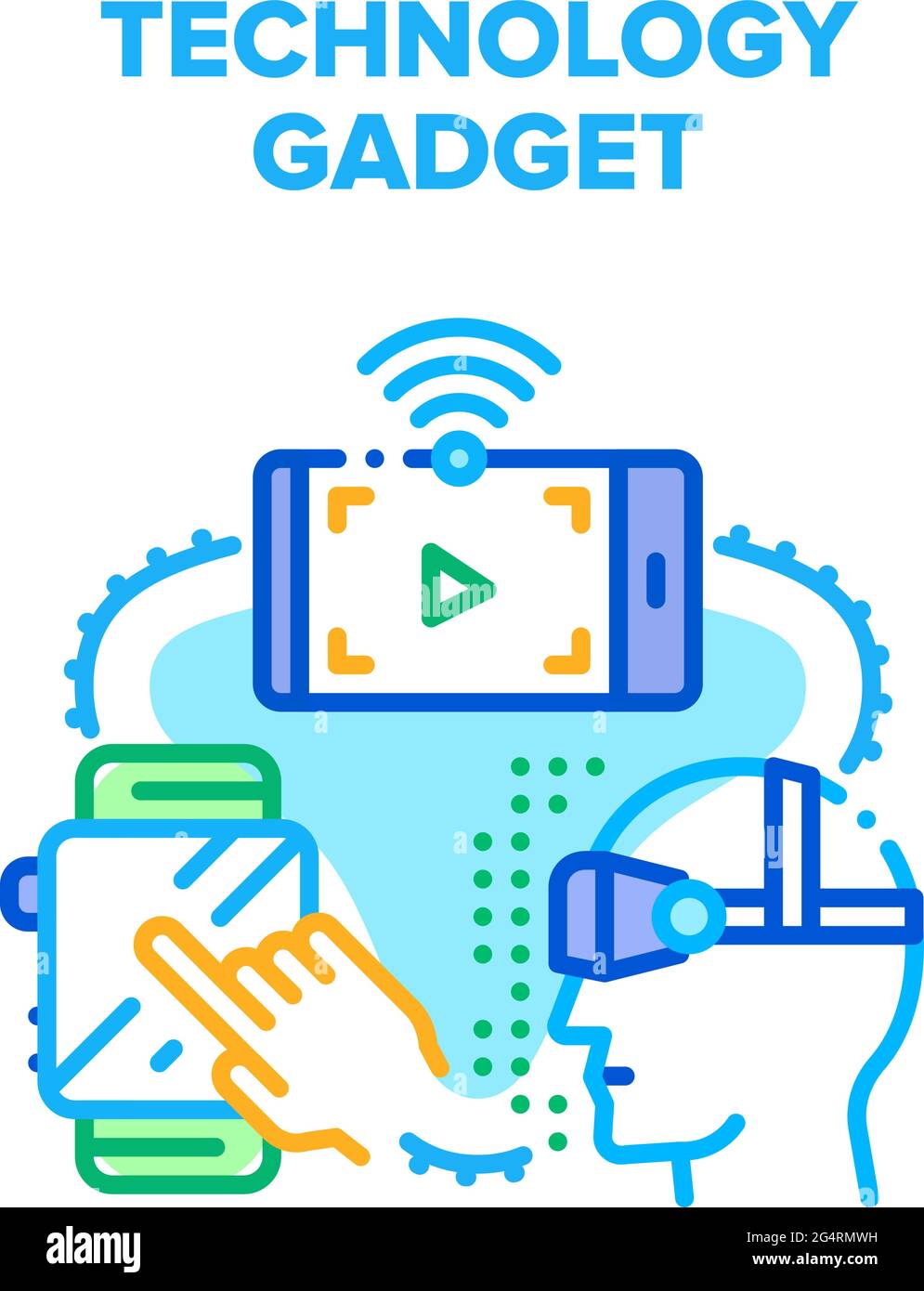 Technology Electronic Gadget Vector Concept Color Stock Vector Image ...