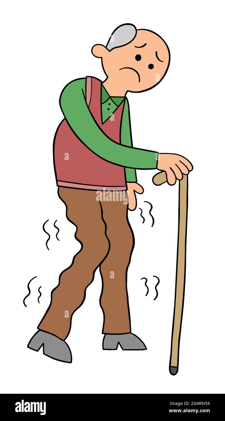 Tired pensioner Stock Vector Images - Alamy