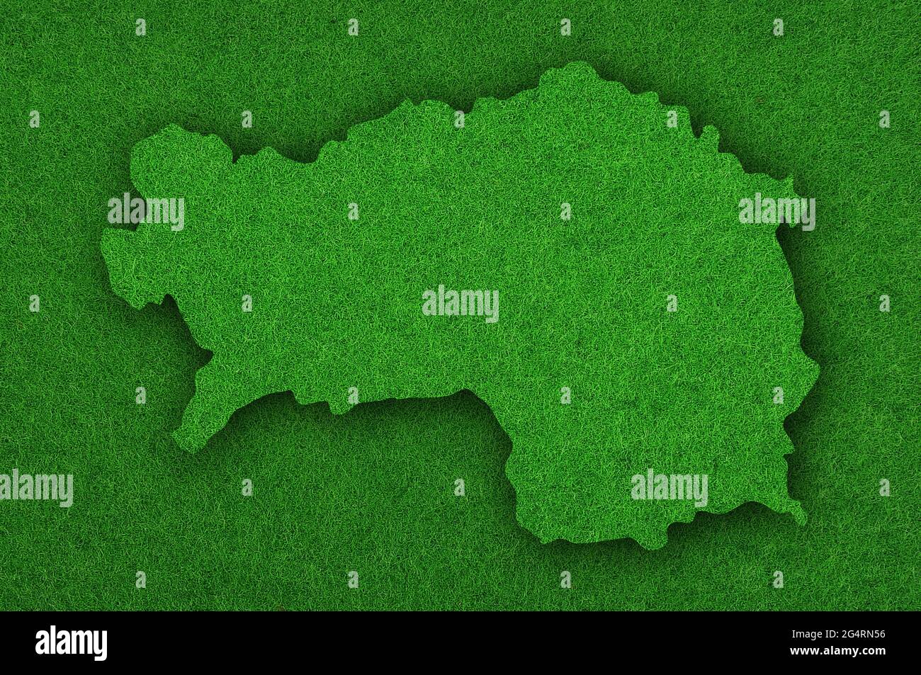 Map of Styria on green felt Stock Photo - Alamy