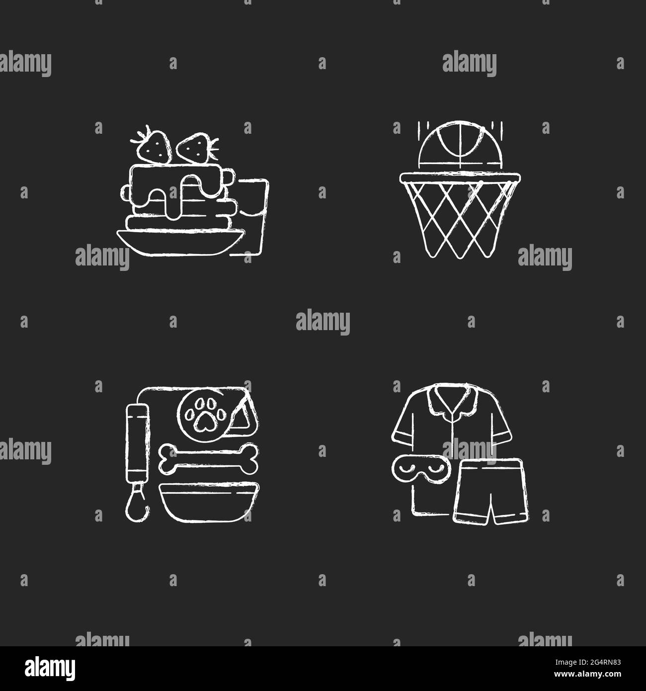 Daily routine icons Black and White Stock Photos & Images - Alamy