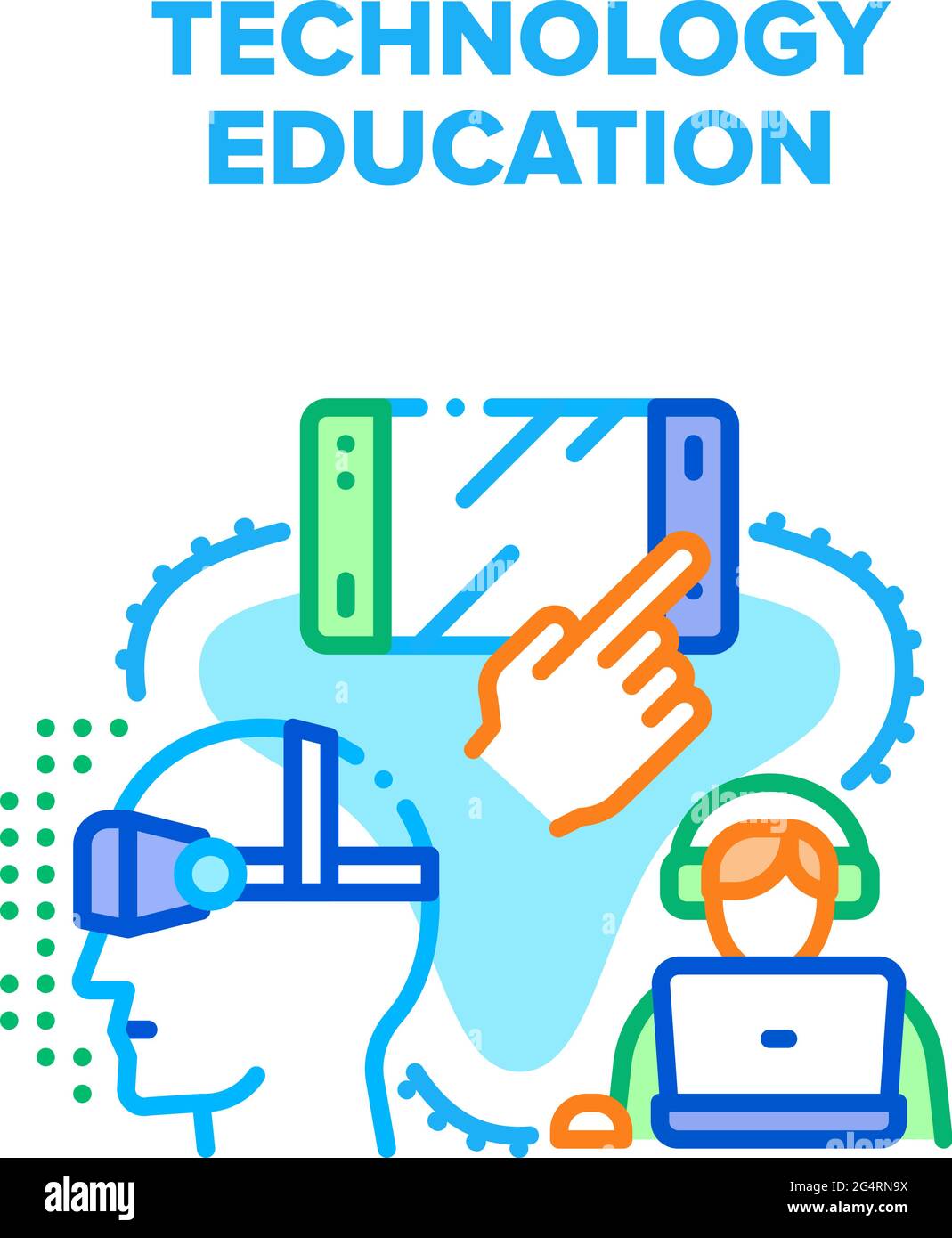 Technology Education Device Vector Concept Color Stock Vector Image ...