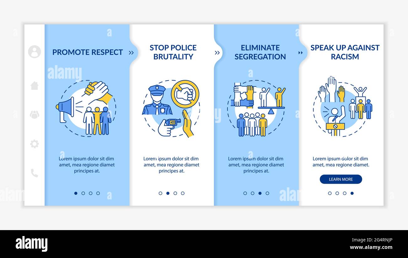 Anti-racism commitment onboarding vector template Stock Vector Image ...