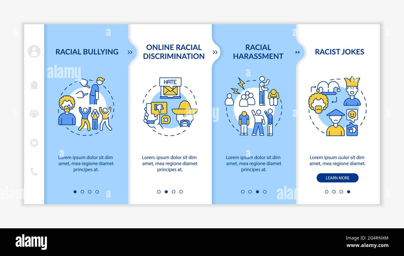 Racism in society onboarding vector template Stock Vector Image & Art ...