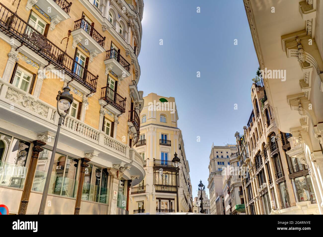Madrid streetscape, HDR Image Stock Photo - Alamy