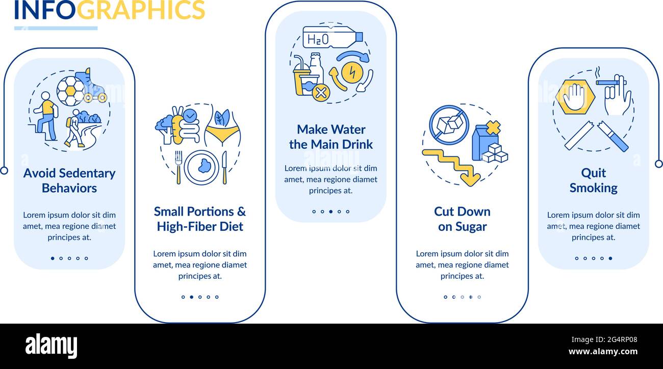 Diabetes prevention tips vector infographic template Stock Vector Image ...