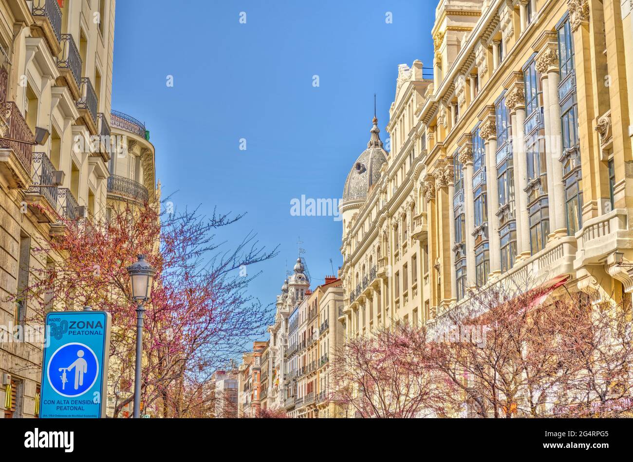 Madrid streetscape, HDR Image Stock Photo - Alamy