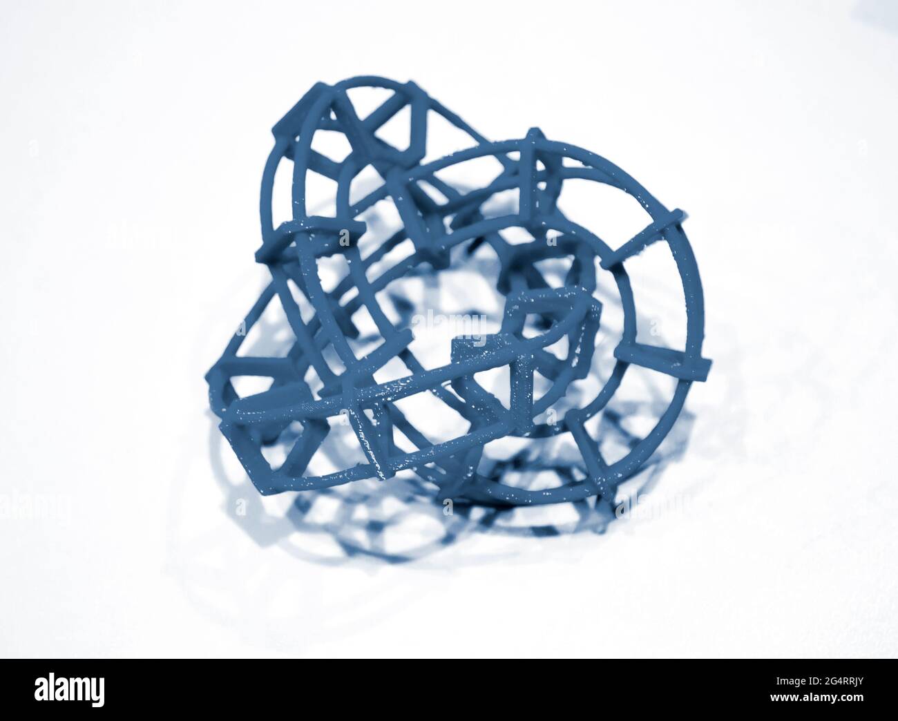 Abstract object printed by 3d printer on white background Stock Photo ...