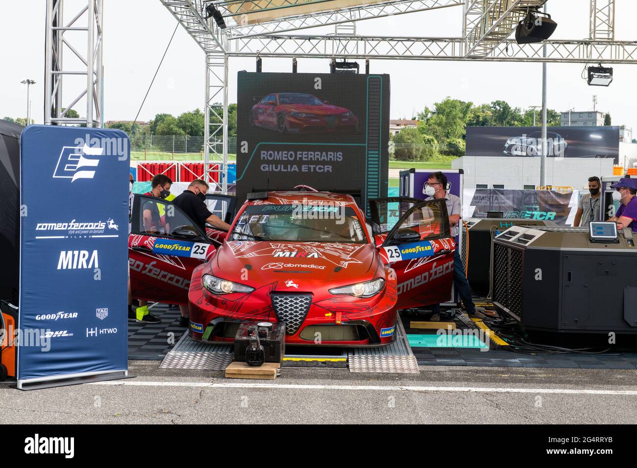 Vallelunga, Italy, June 19 2021, Pure ETCR Championship.Racing touring ...