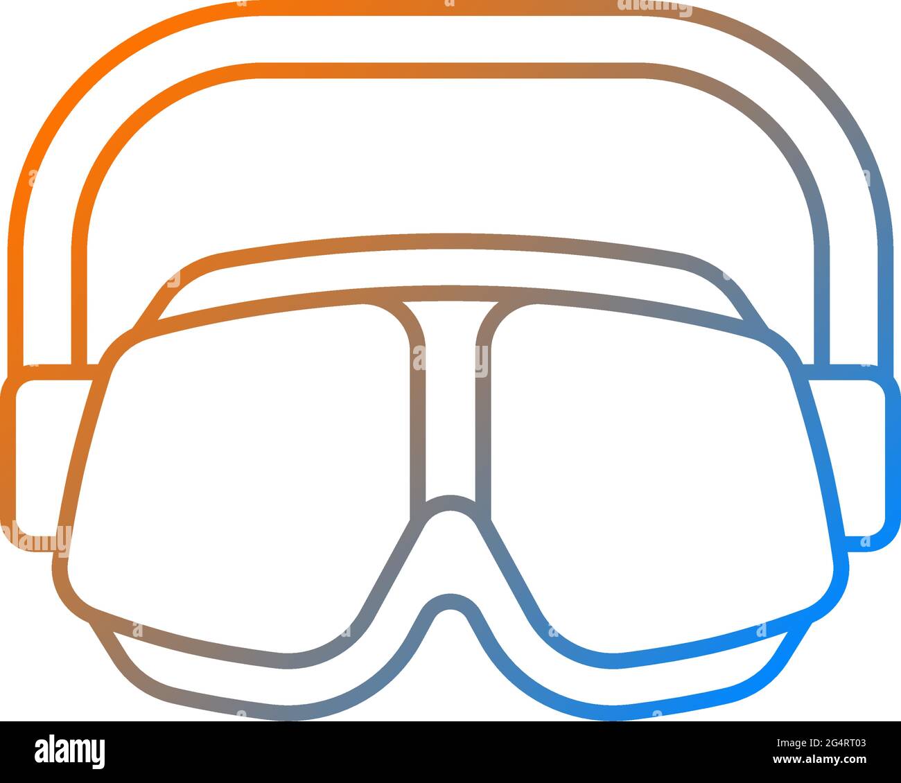 Swimming goggles gradient linear vector icon. Eyes protection in swimming pool. Watertight ...