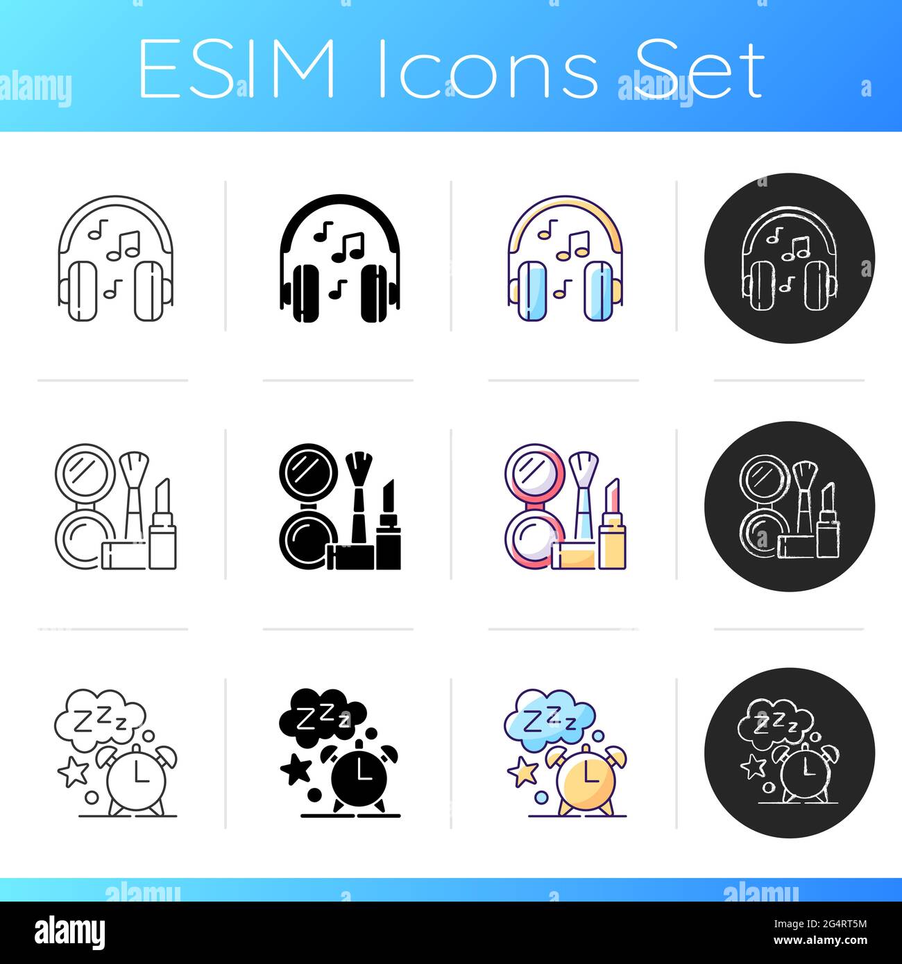 Everyday activities icons set Stock Vector Image & Art - Alamy