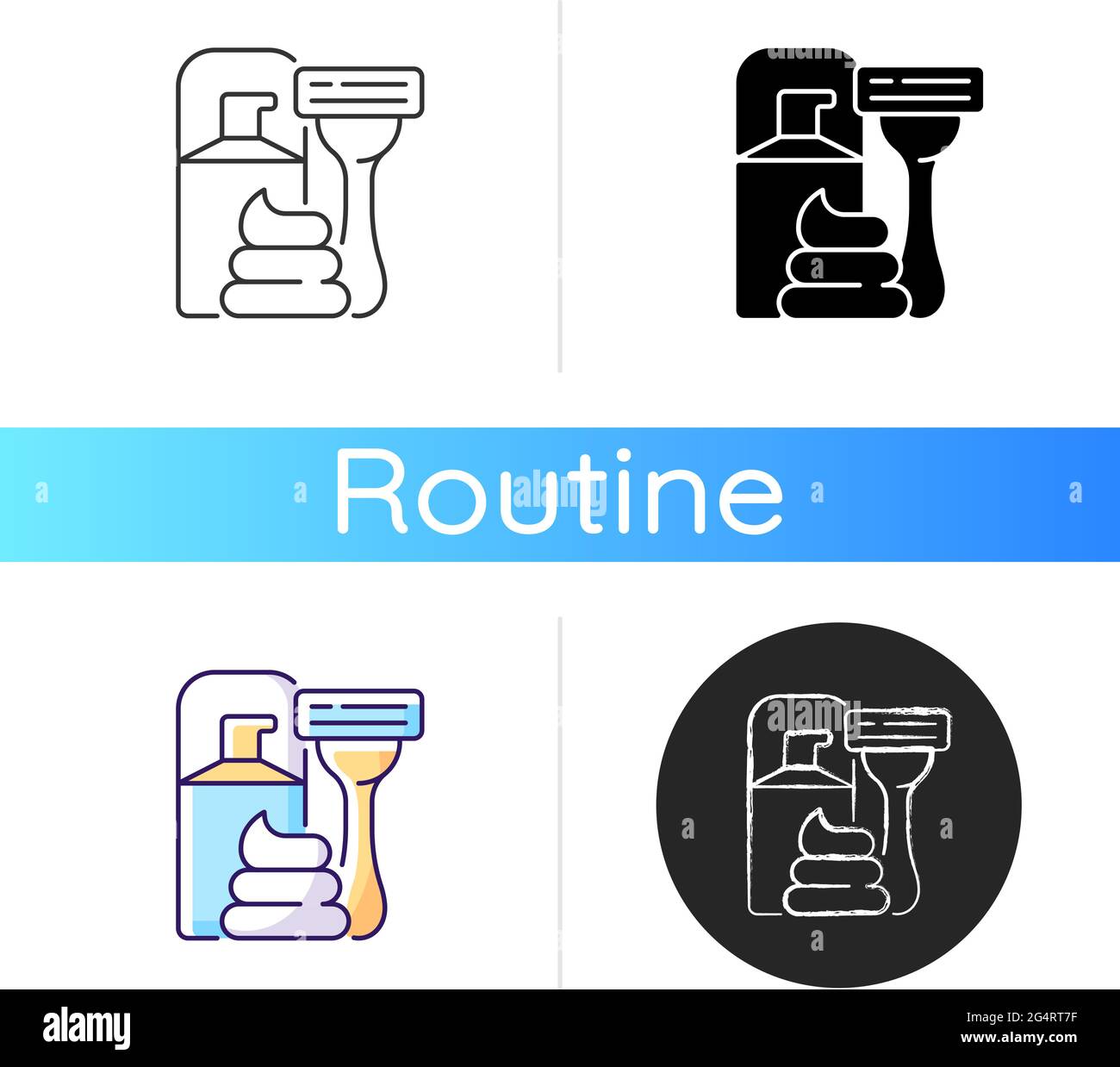 Shaving razor flat color Stock Vector Images - Alamy