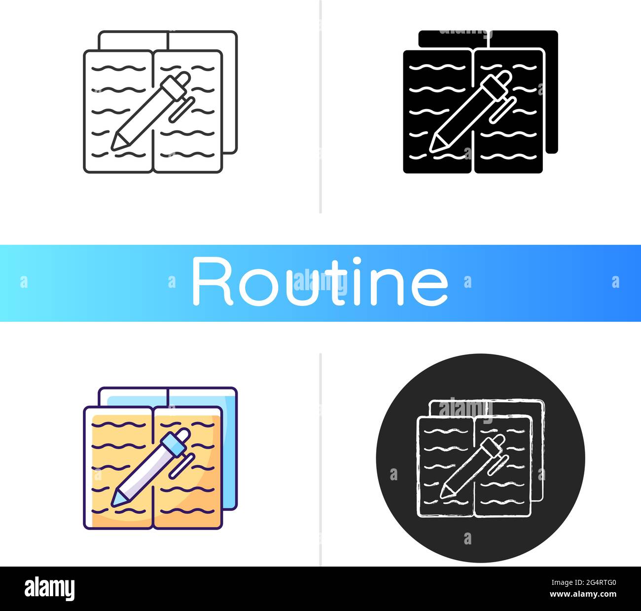 Homework routine Stock Vector Images - Alamy
